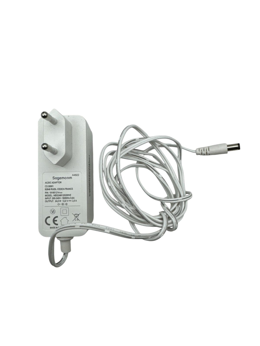 Sagemcom Laddare/AC-adapter Modell: modell CS 50001. 12V 2.0A/24W ...